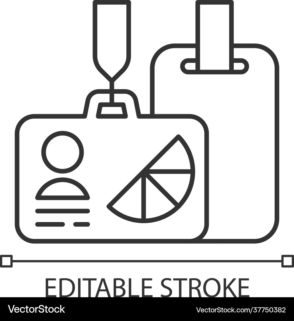 Branded conference and meeting id badges linear Vector Image