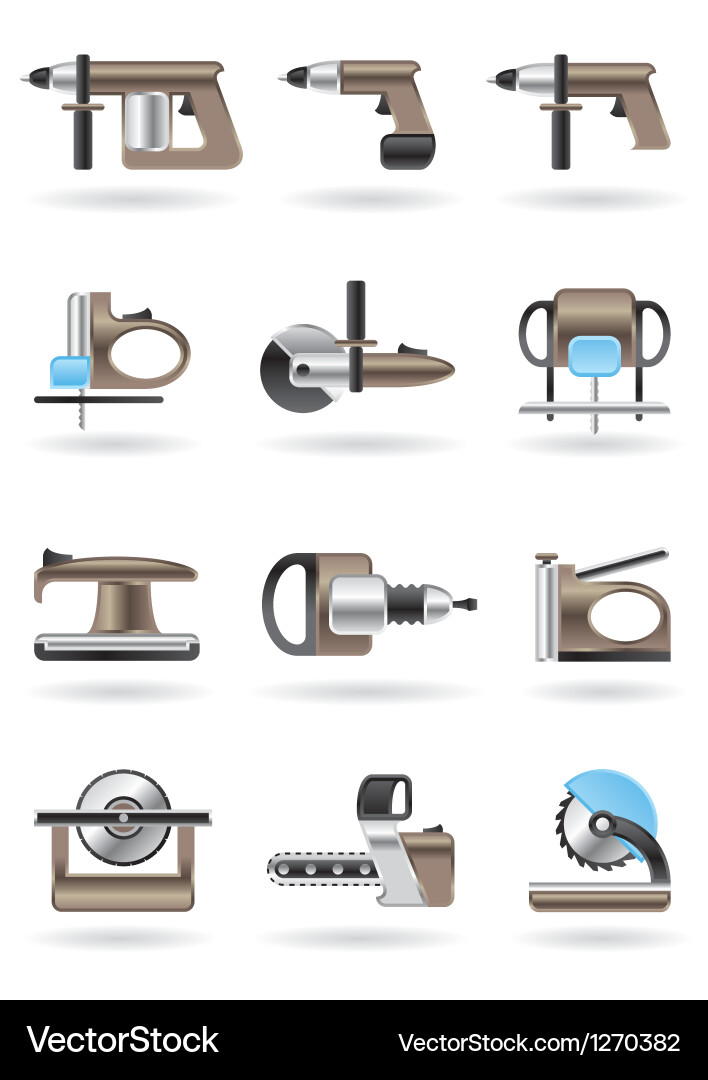 Building and furniture power tools Royalty Free Vector Image