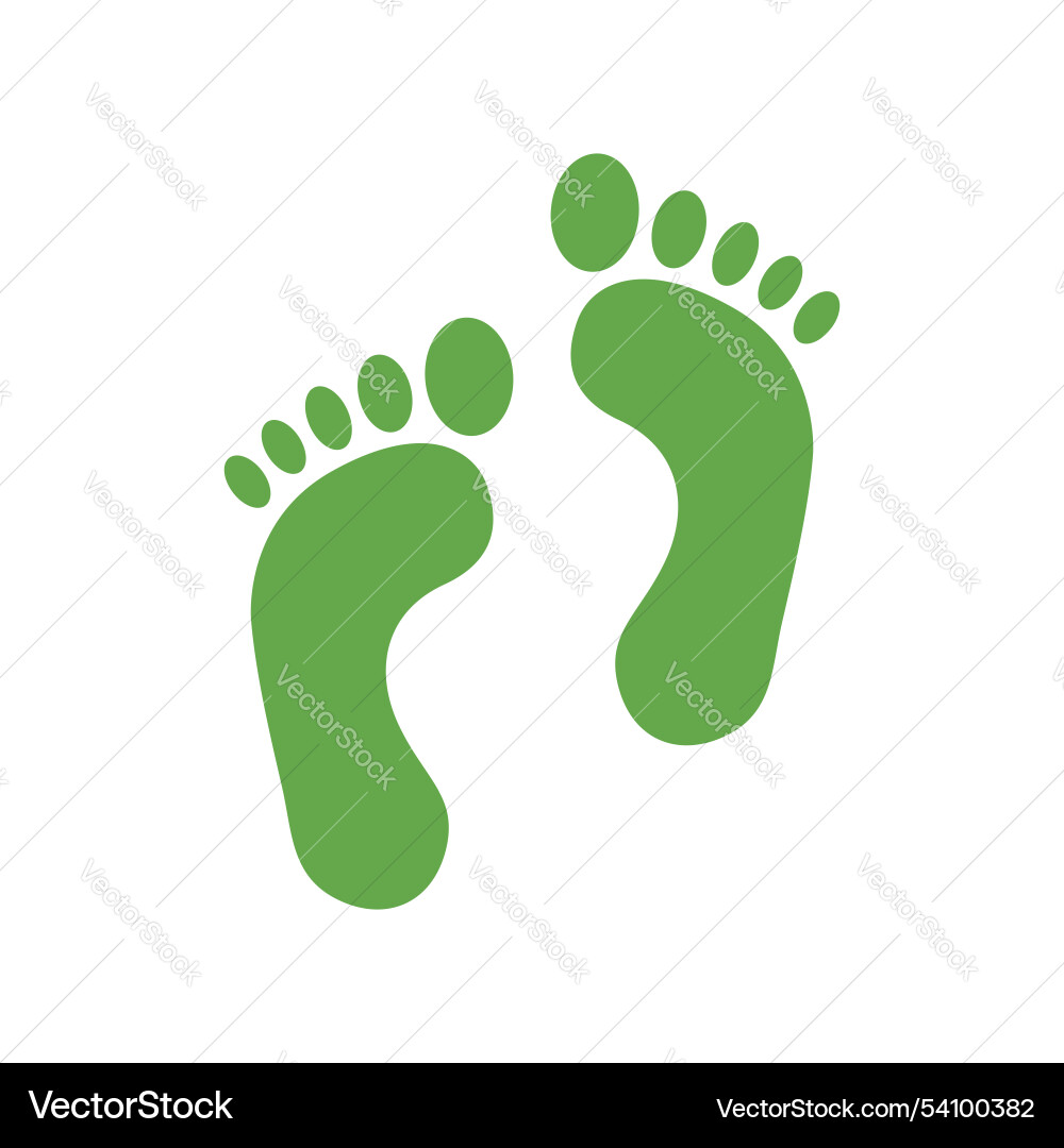 Footprint icon in flat style footpath step Vector Image