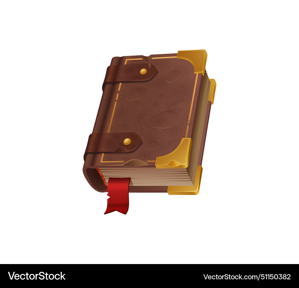 Game book isolated cartoon witch diary Royalty Free Vector