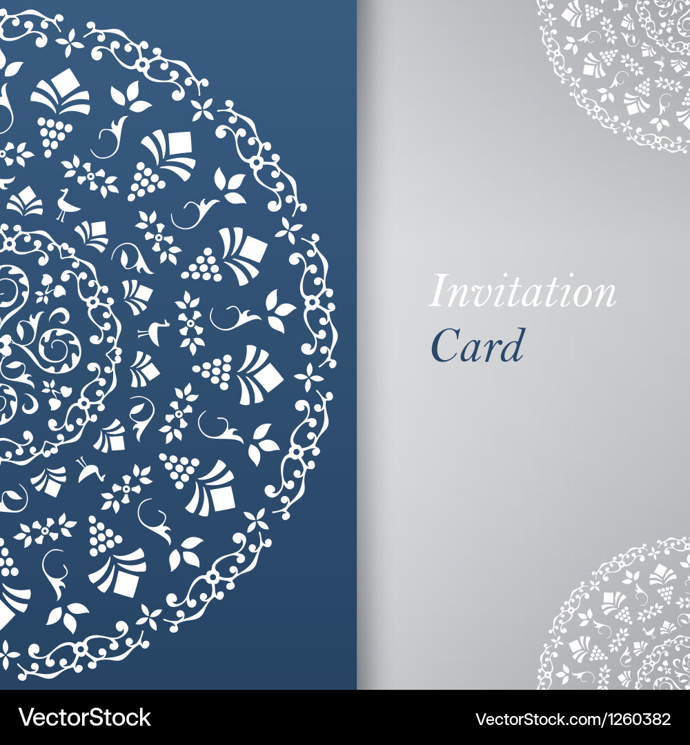 Invitation card template Royalty Free Vector Image