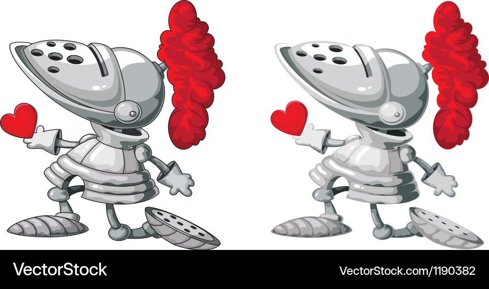 Knight and heart Royalty Free Vector Image - VectorStock