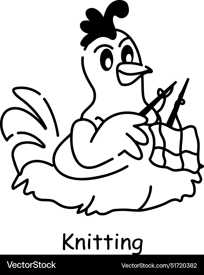 Knitting Royalty Free Vector Image - VectorStock