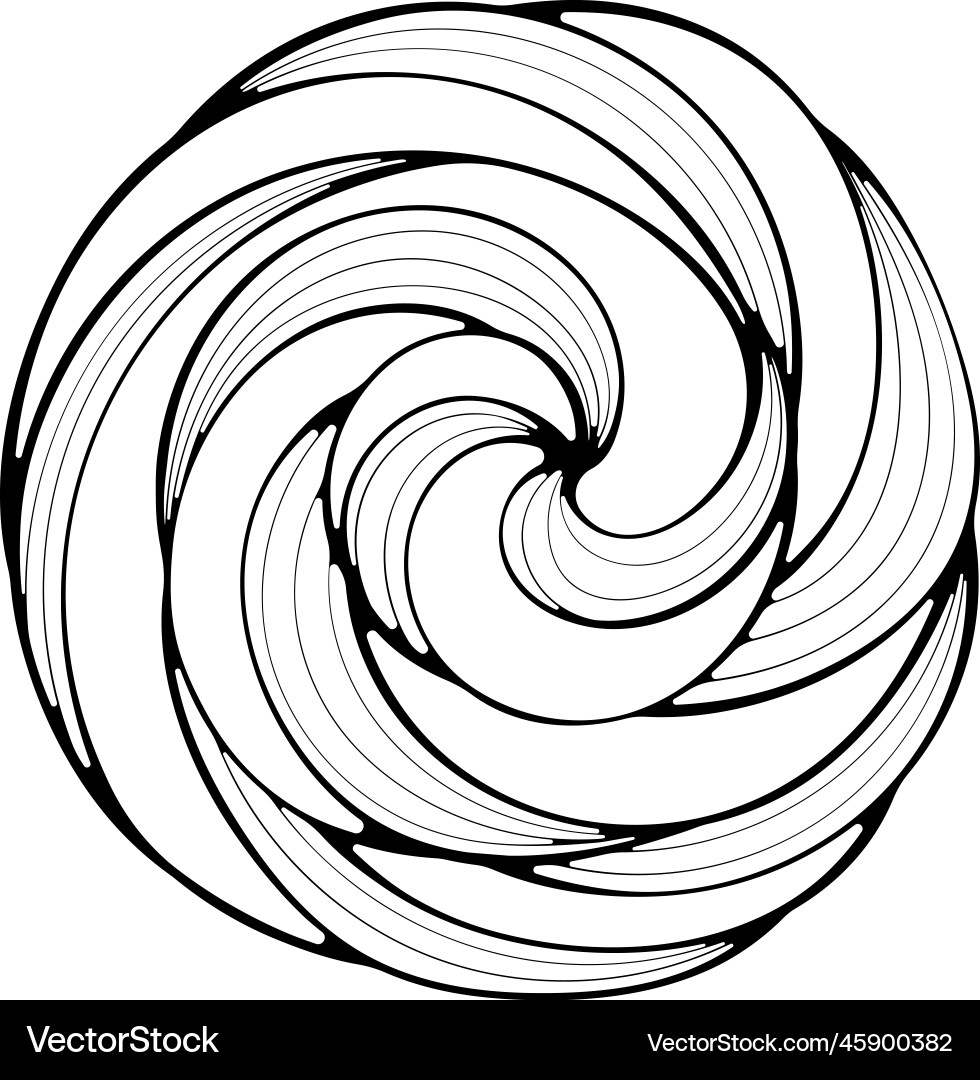 Merue Spirale Draufsicht Linie Kunst Lizenzfreier Vektor