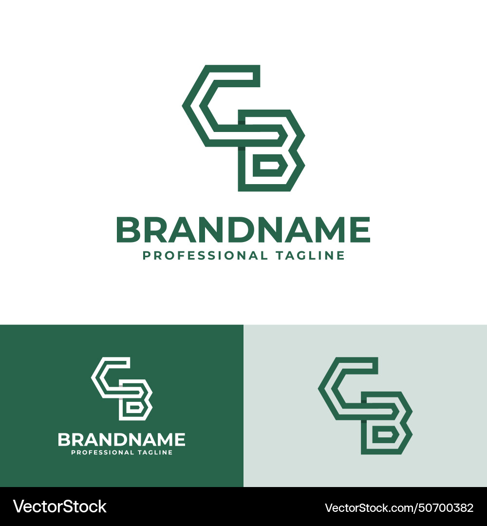 Modern initials cb logo suitable for business Vector Image