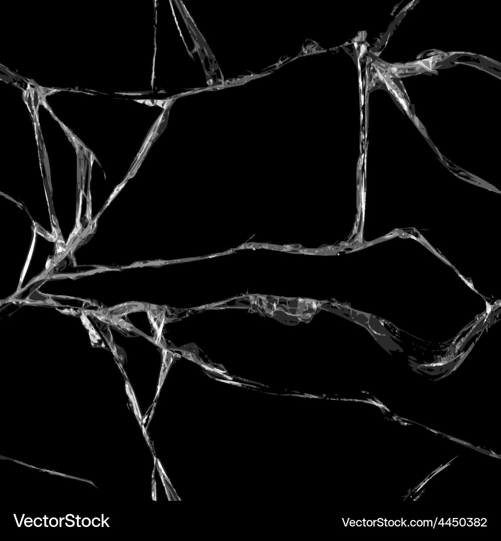 Realistic broken glass Royalty Free Vector Image