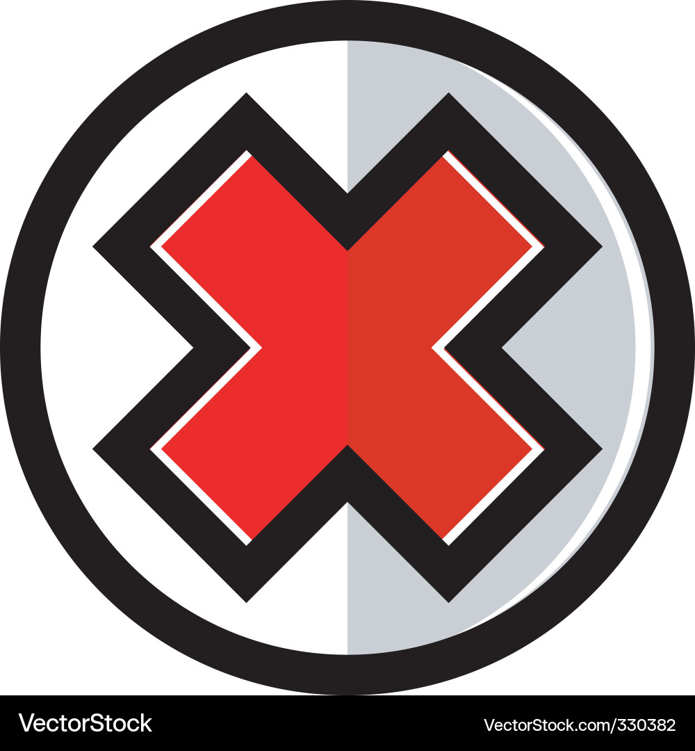 Red cross Royalty Free Vector Image - VectorStock