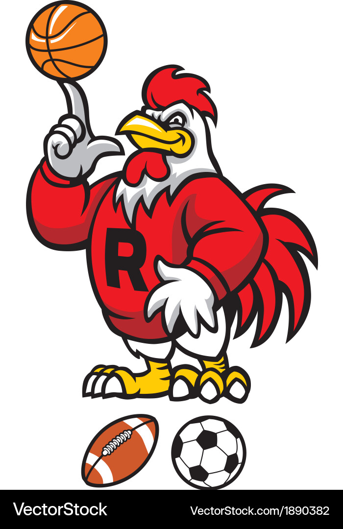Rooster mascot Royalty Free Vector Image - VectorStock