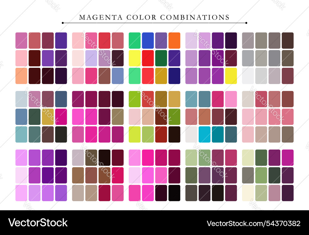Trend color palette guide template fit Royalty Free Vector