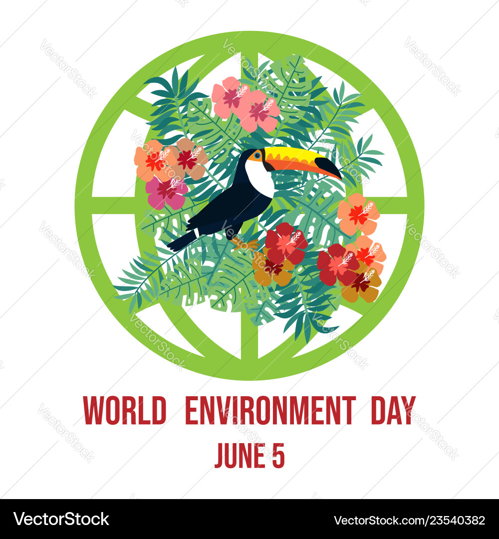 World environment day card eco poster Royalty Free Vector