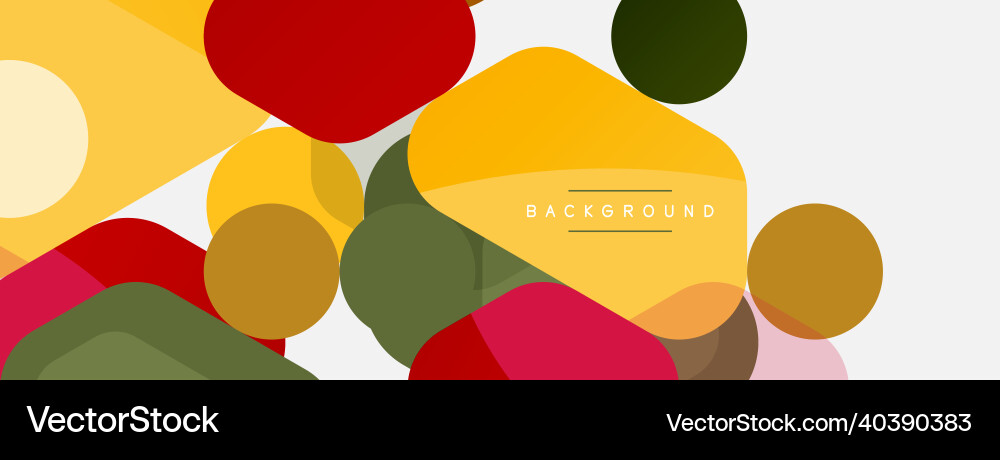 Abstract round geometric shapes and circles Vector Image