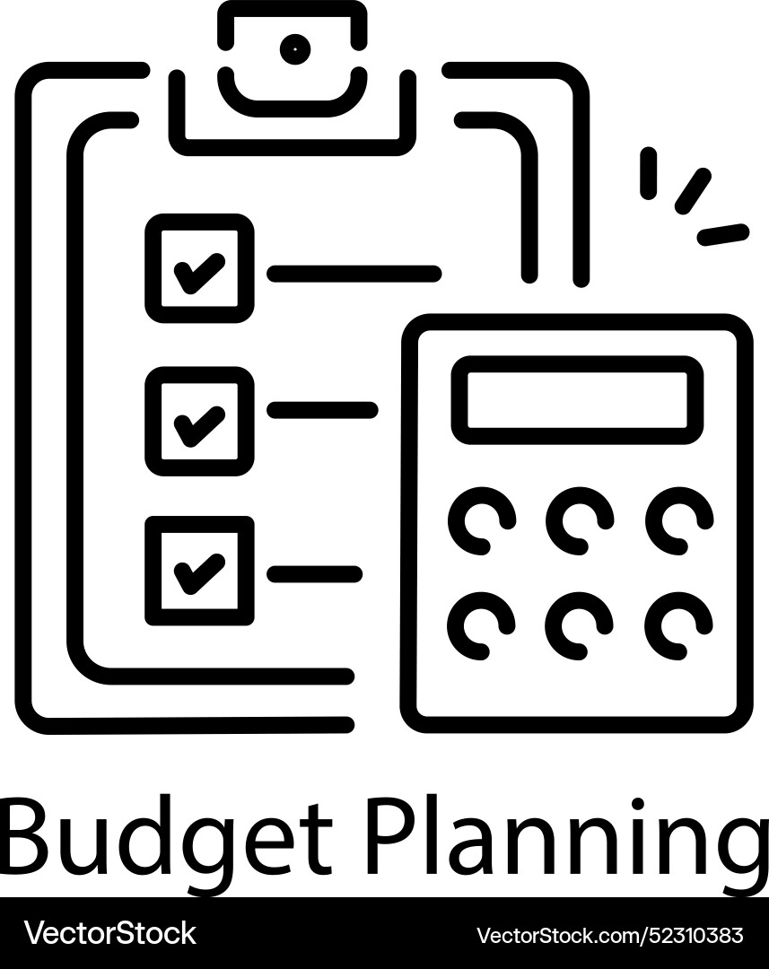Budget planning Royalty Free Vector Image - VectorStock