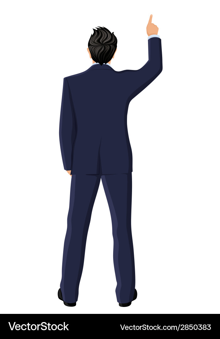 Businessman back view Royalty Free Vector Image