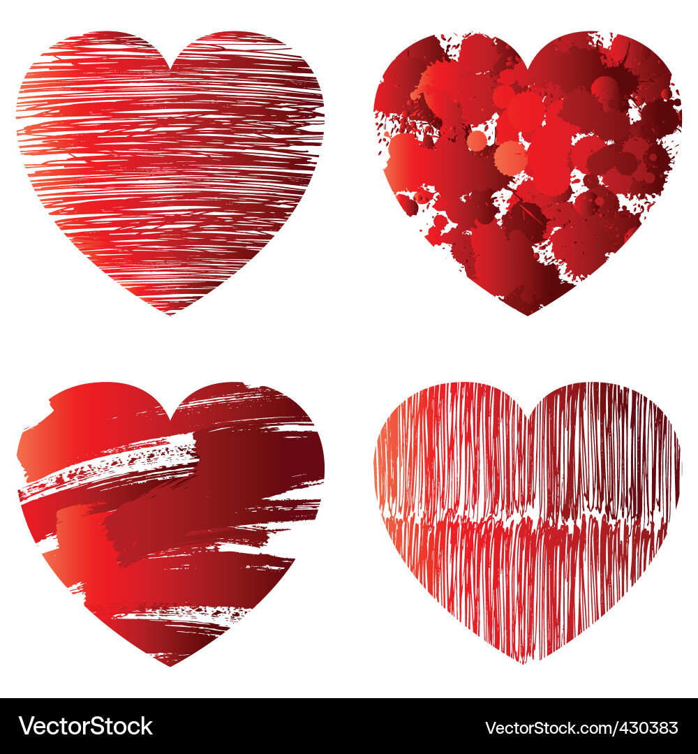 Hearts symbols Royalty Free Vector Image - VectorStock