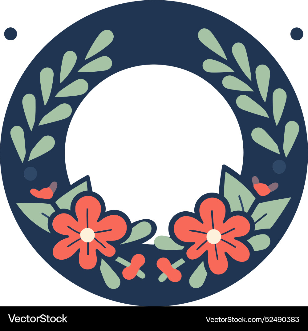 Holiday floral rings wreath array Royalty Free Vector Image