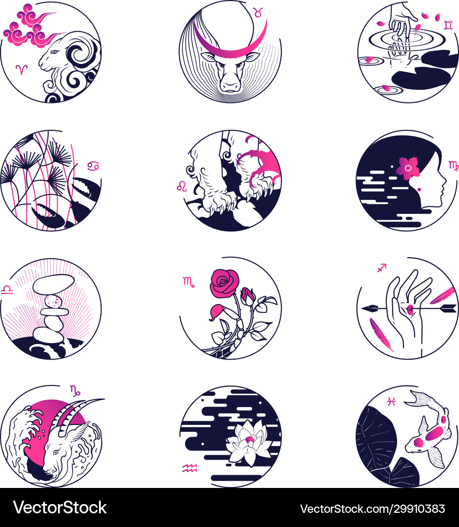 In asian style tattoo print Royalty Free Vector Image