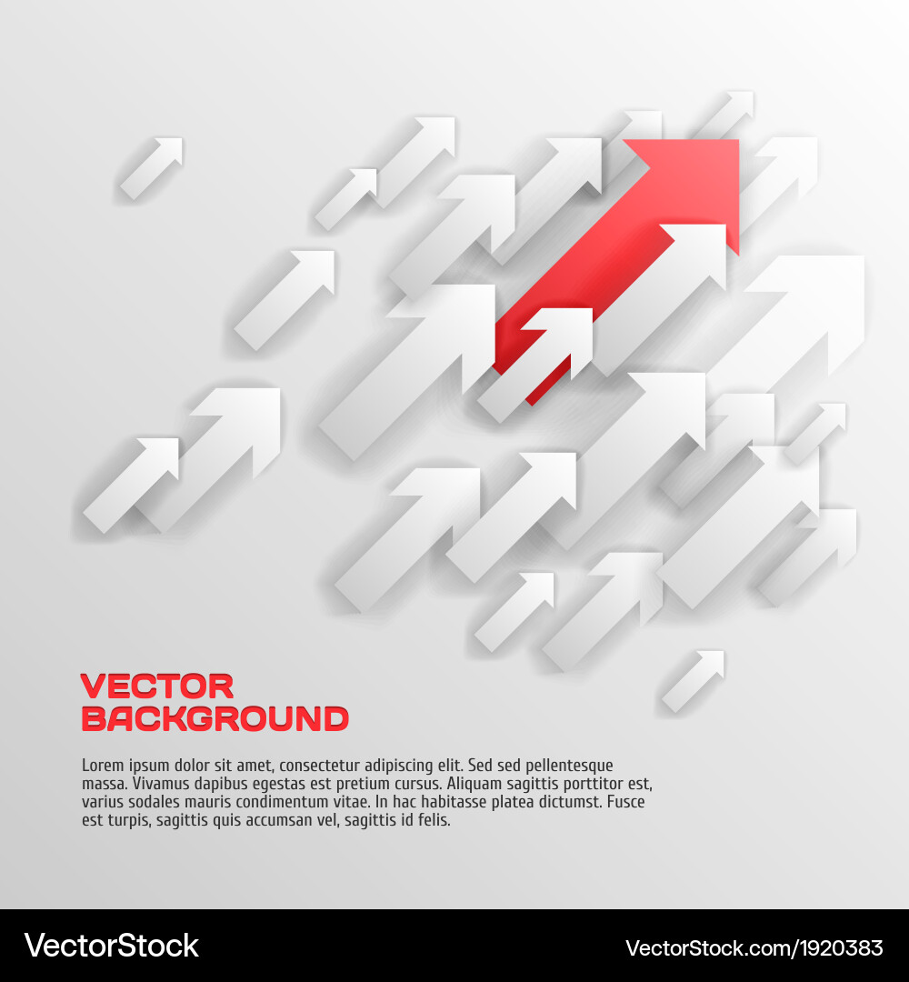 Overlapping arrows concept Royalty Free Vector Image