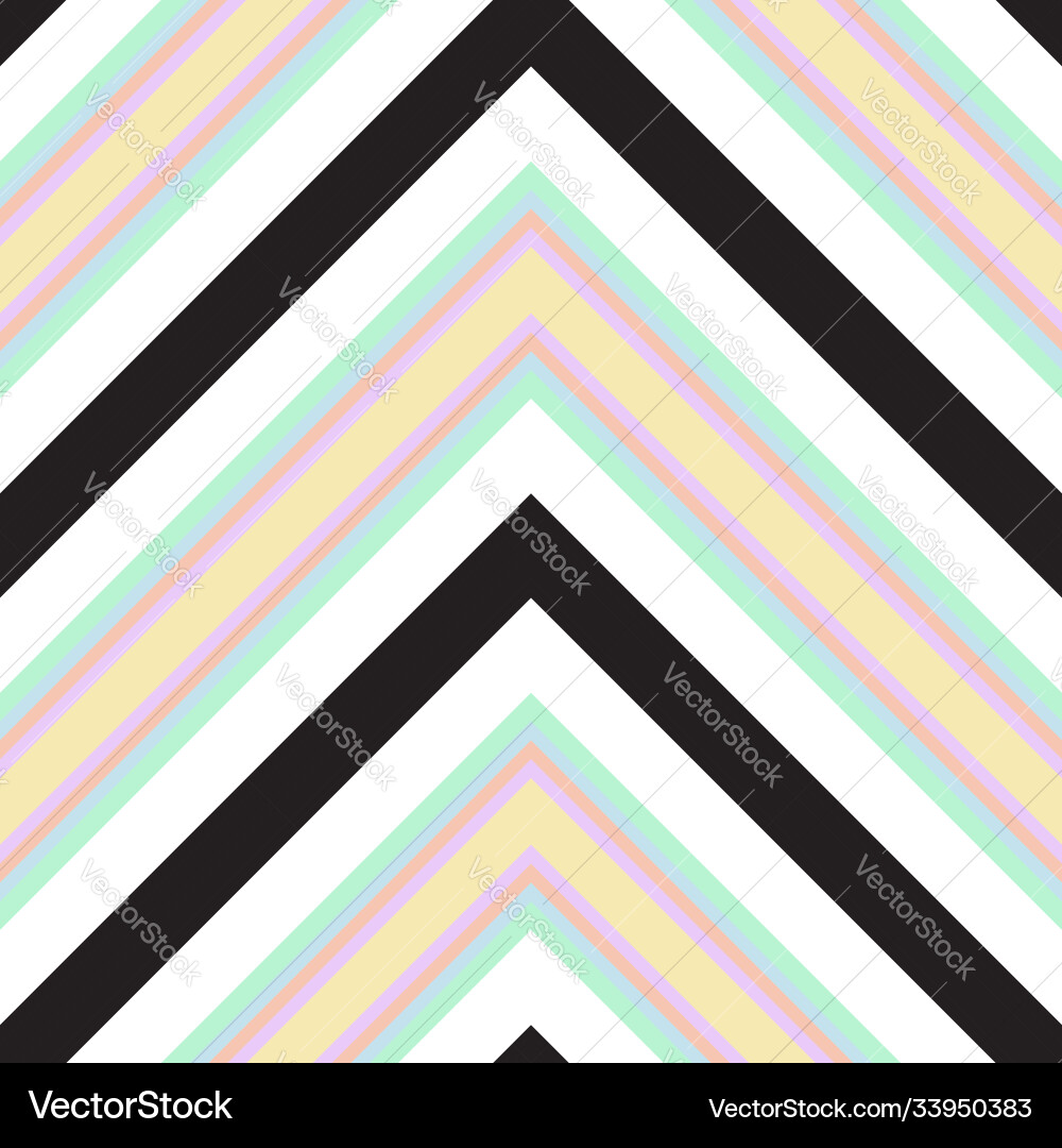 Rainbow chevron diagonal stripes seamless pattern Vector Image