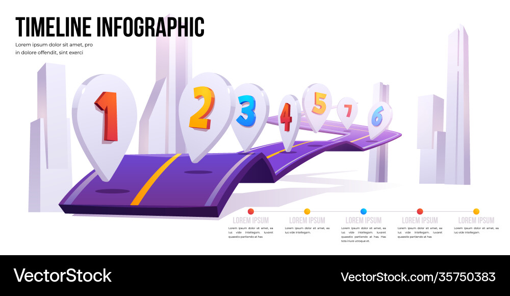Road map infographic timeline Royalty Free Vector Image