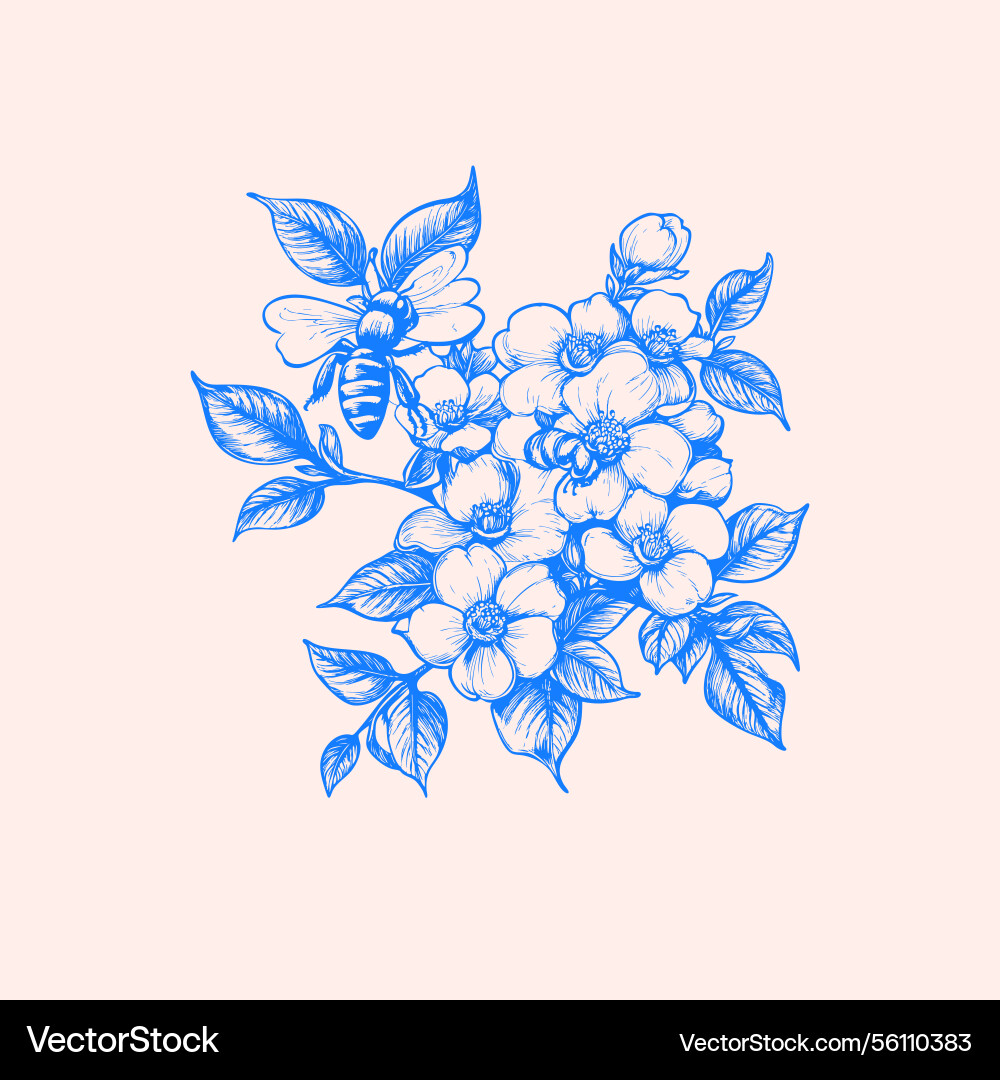 Rose flower poster design Royalty Free Vector Image