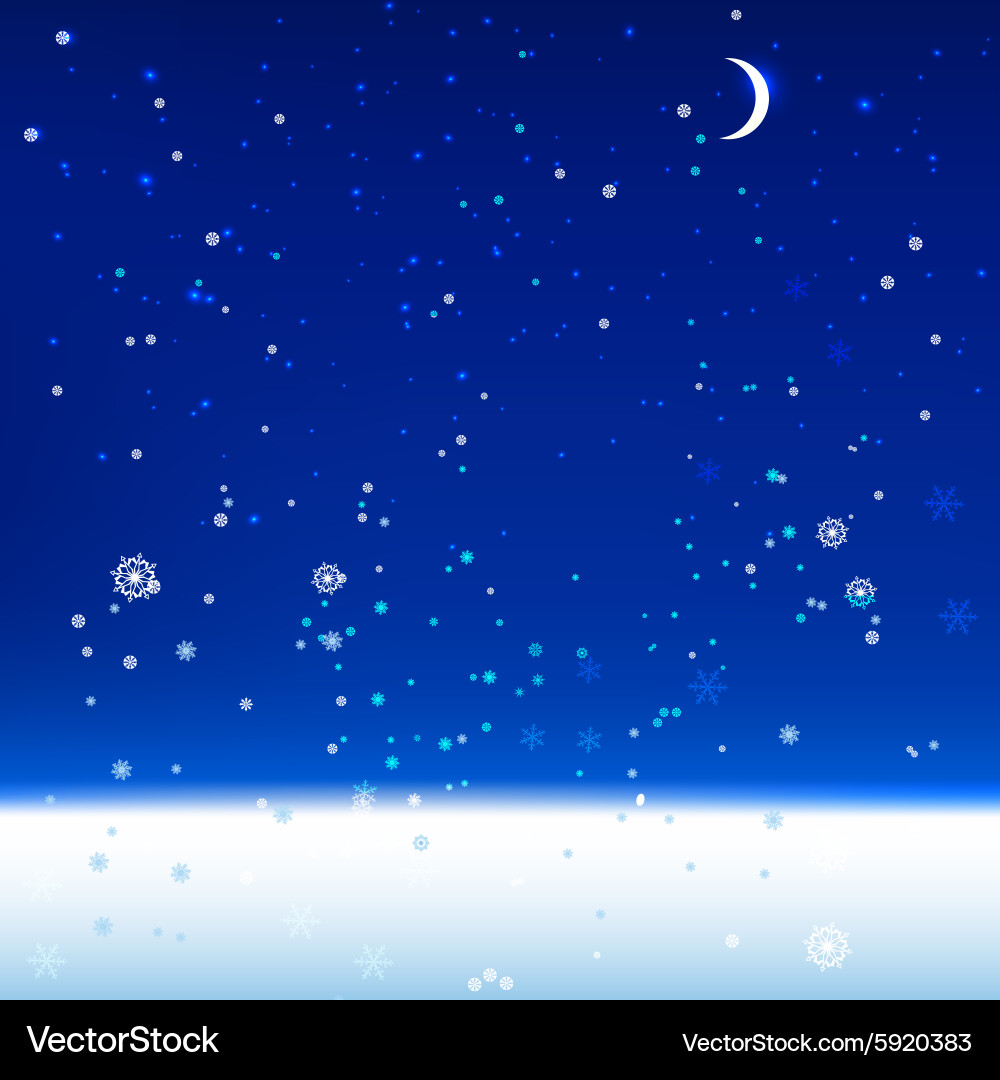 Snow landscape Royalty Free Vector Image - VectorStock