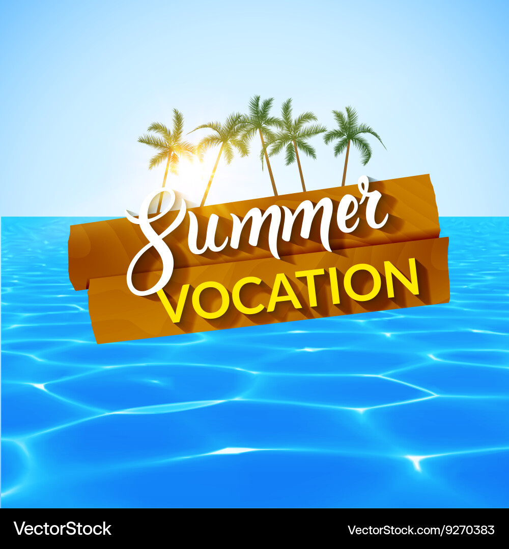 Travel summer island vocation beach Royalty Free Vector
