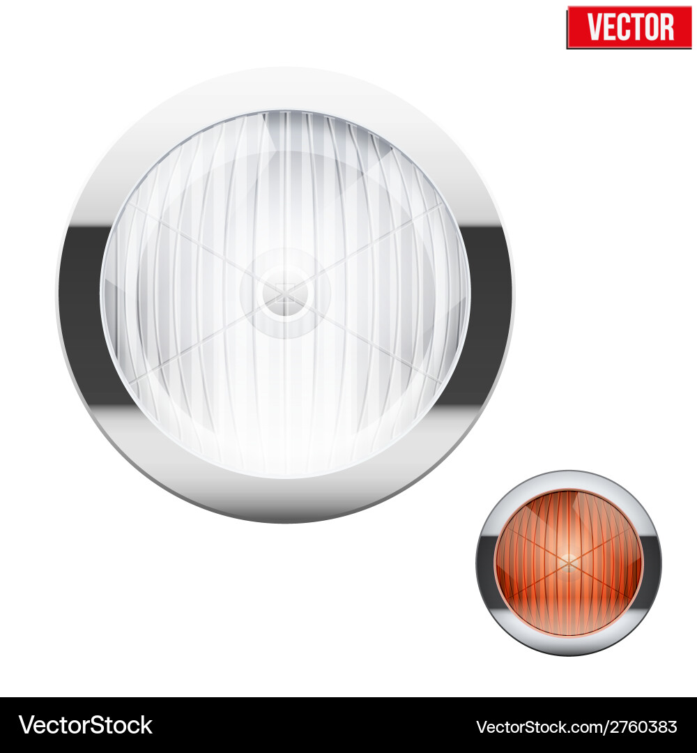 Vintage Round Car Headlight Royalty Free Vector Image