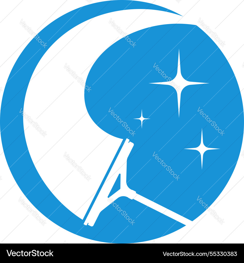 Window cleaner squeegee with water stain and drip Vector Image