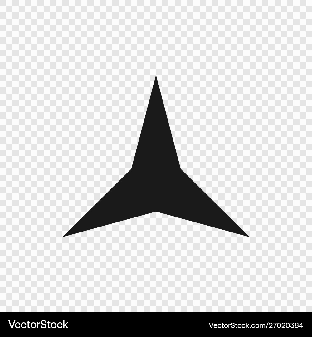 3 point classic star Royalty Free Vector Image