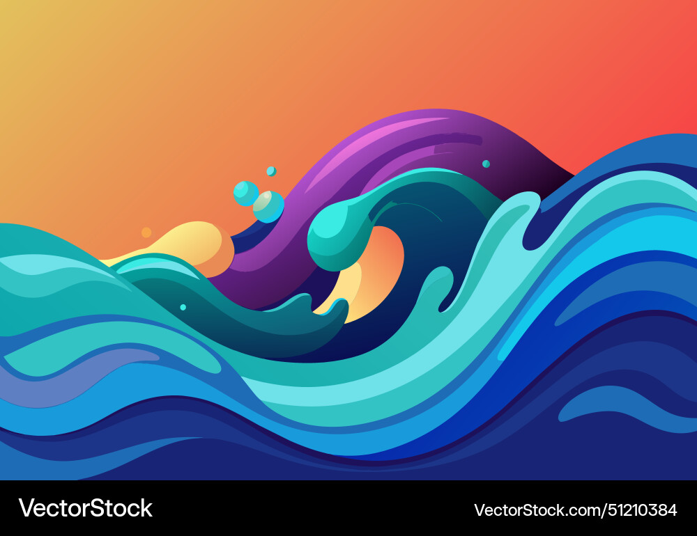 Abstract wave gradient liquid Royalty Free Vector Image