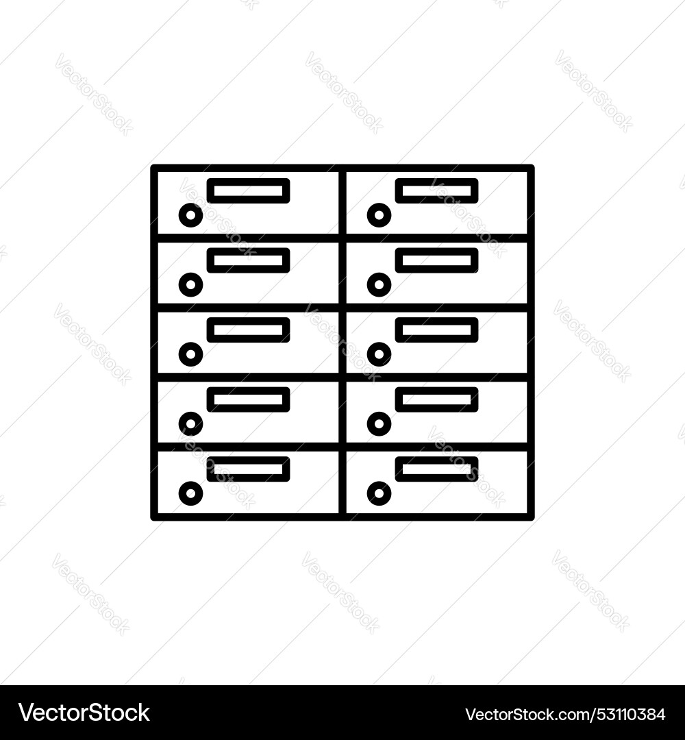 Banking locker icon Royalty Free Vector Image - VectorStock