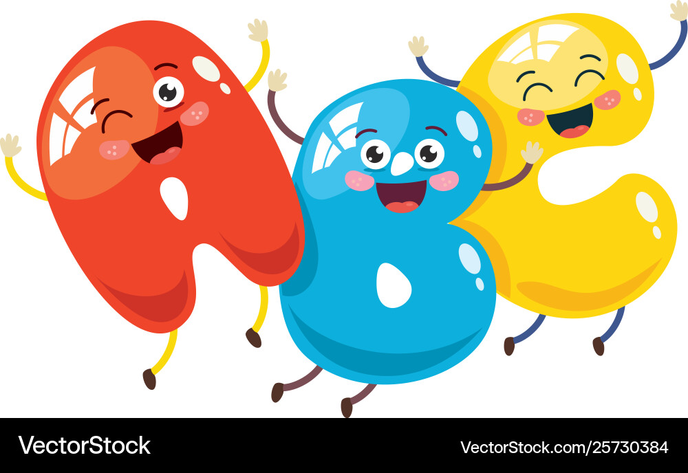 Cartoon letters Royalty Free Vector Image - VectorStock