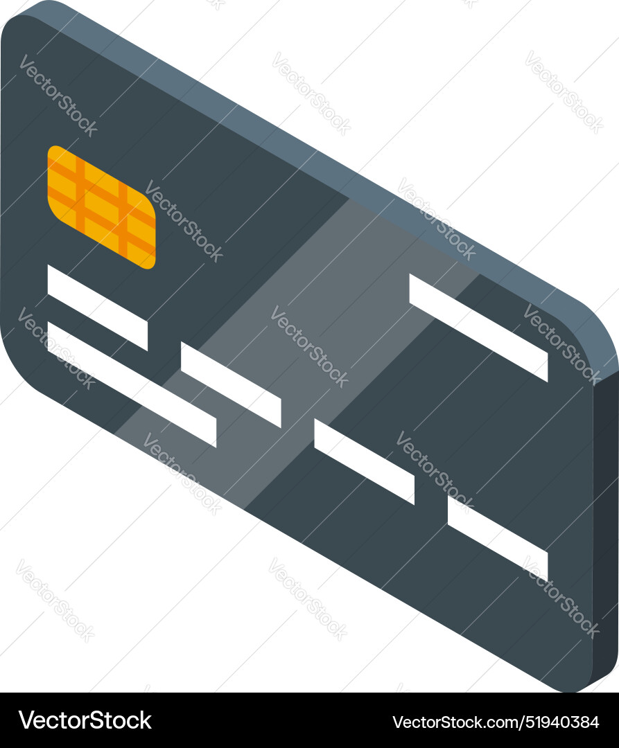 Credit card chip showing electronic payment system
