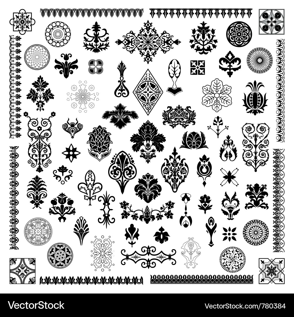 Decorative elements Royalty Free Vector Image - VectorStock