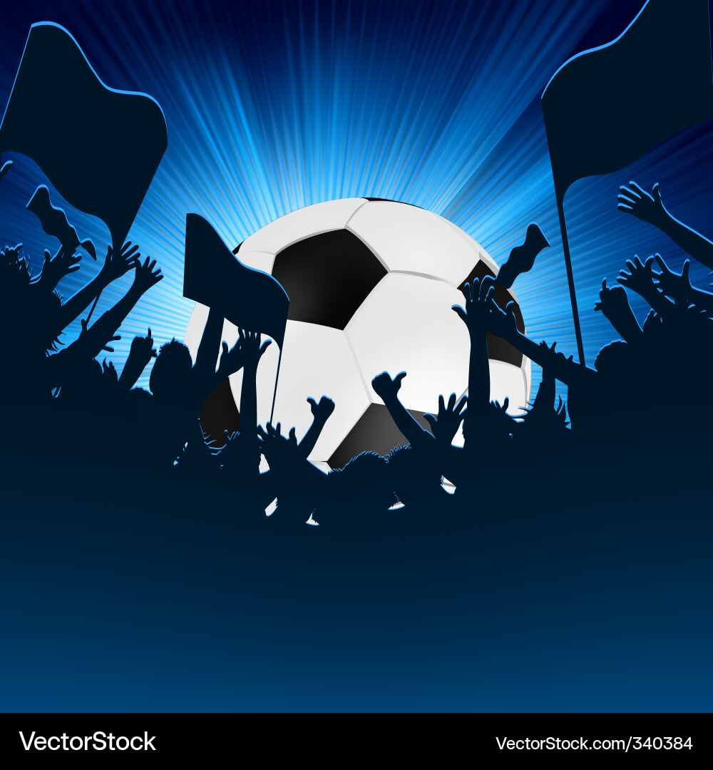 Football Crowd Celebration Royalty Free Vector Image