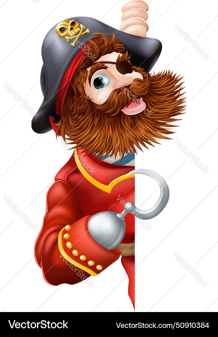 Friendly cartoon pirate sign Royalty Free Vector Image