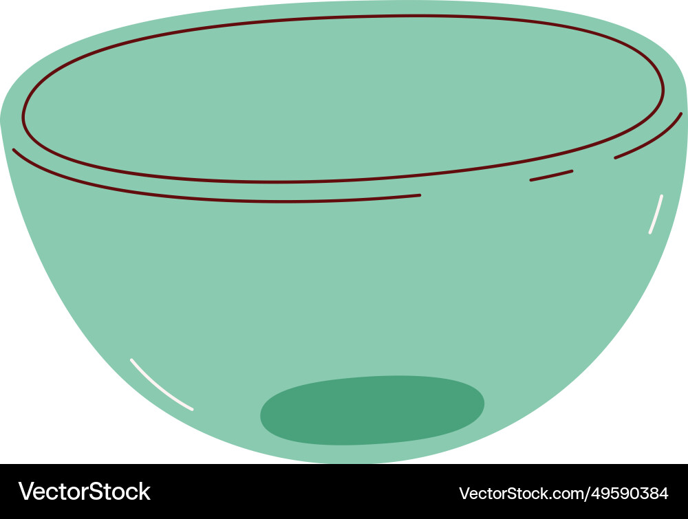 Glass bowl utensil Royalty Free Vector Image - VectorStock