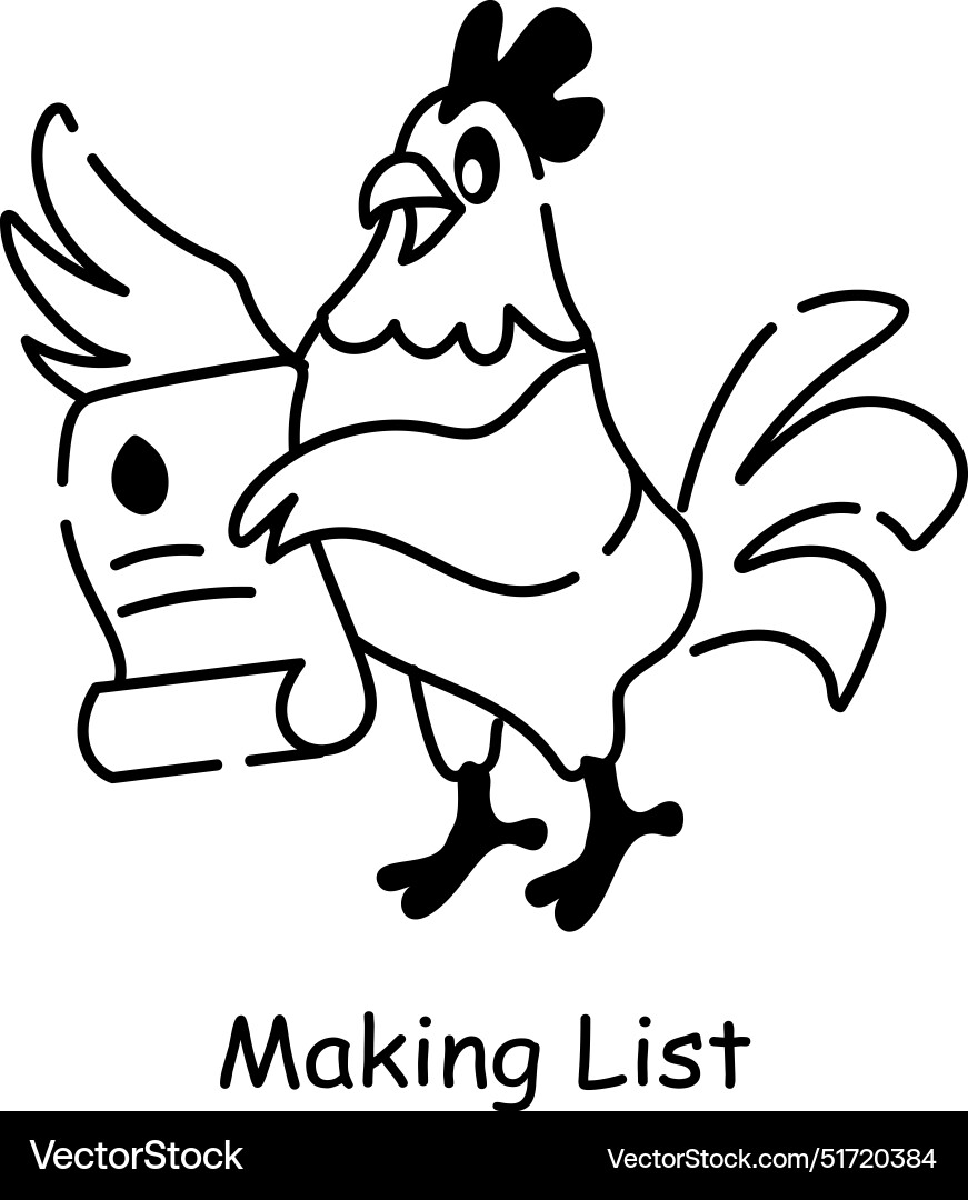 Making list Royalty Free Vector Image - VectorStock