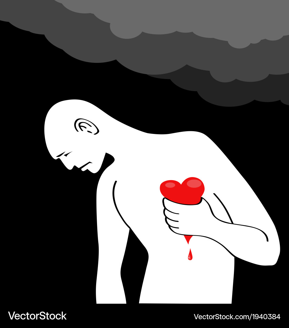 Man having a heart attack Royalty Free Vector Image