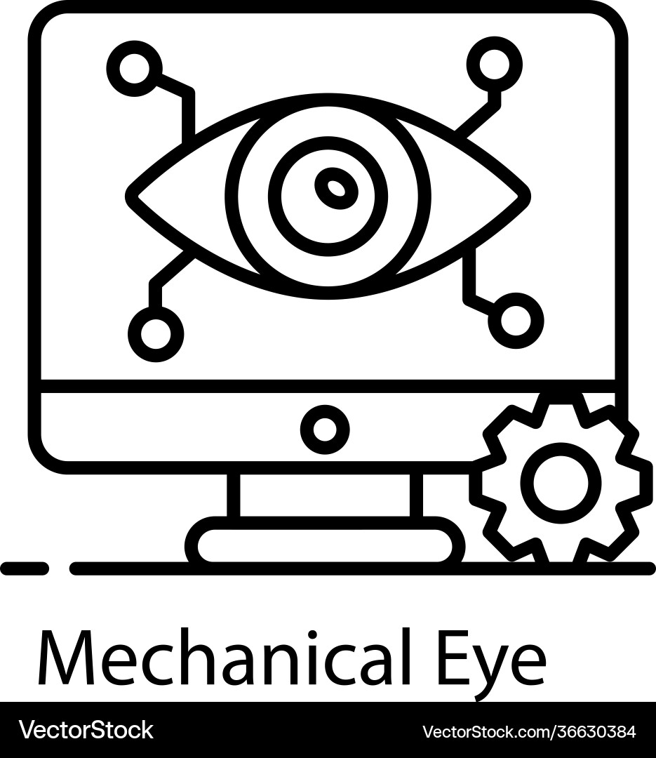 Mechanical eye Royalty Free Vector Image - VectorStock