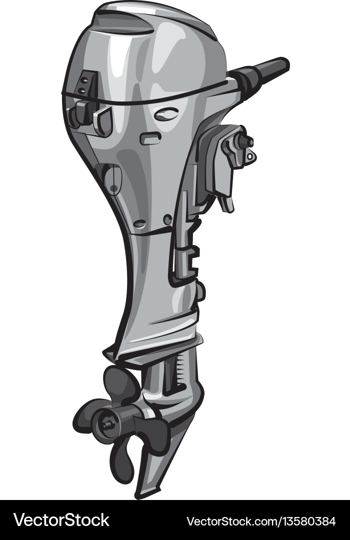 Motor for boats Royalty Free Vector Image - VectorStock