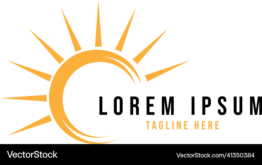 Sun logo design template isolated Royalty Free Vector Image
