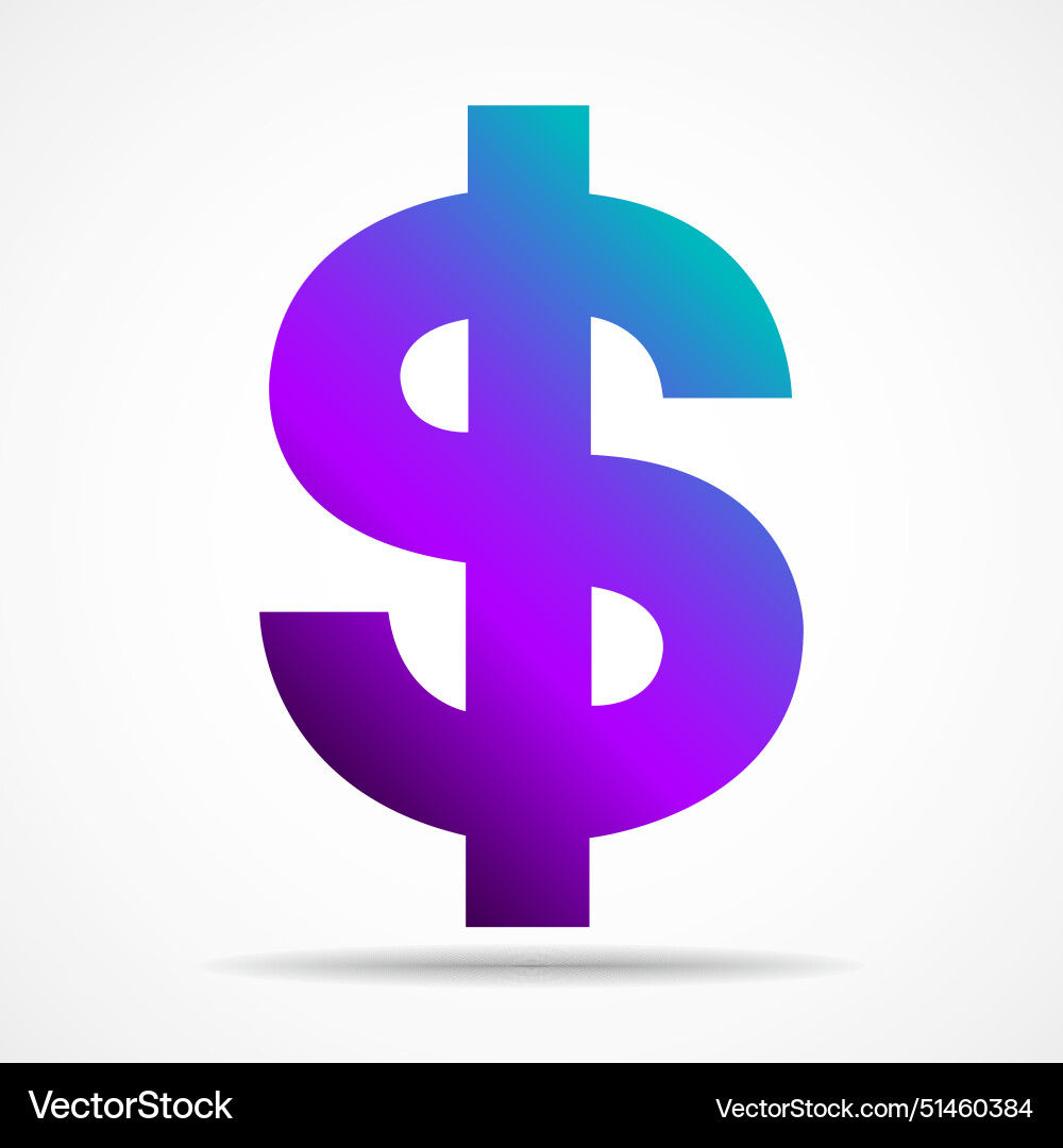 Symbol dollar usd currency symbol Royalty Free Vector Image