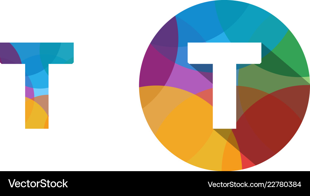 T Buchstaben Pixel Logo-Icon Design Lizenzfreier Vektor