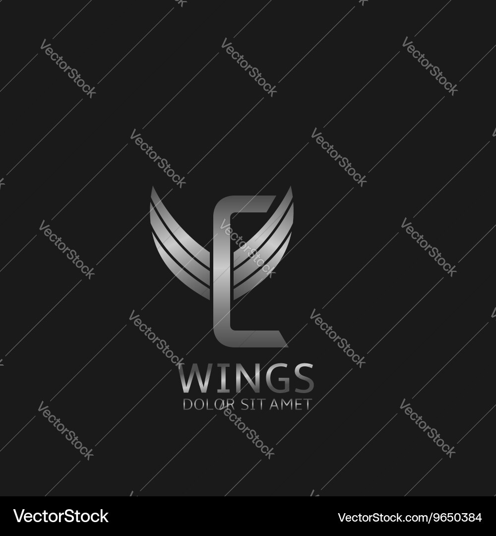 Wings c letter logo Royalty Free Vector Image - VectorStock