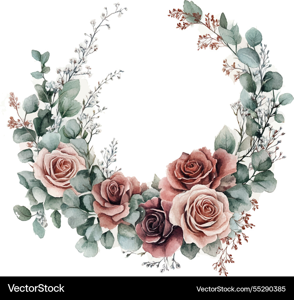 A flower arrangement with white background Vector Image