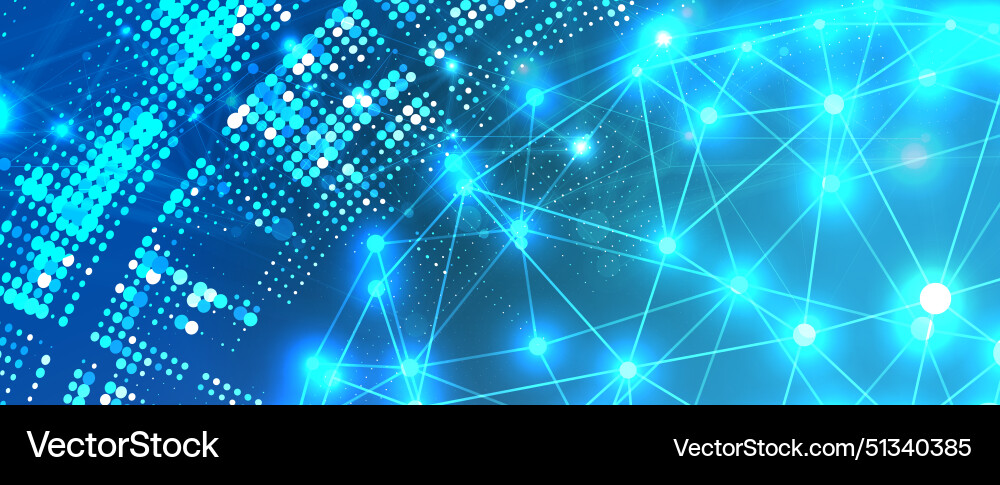 Abstract artificial intelligence cloud computing Vector Image