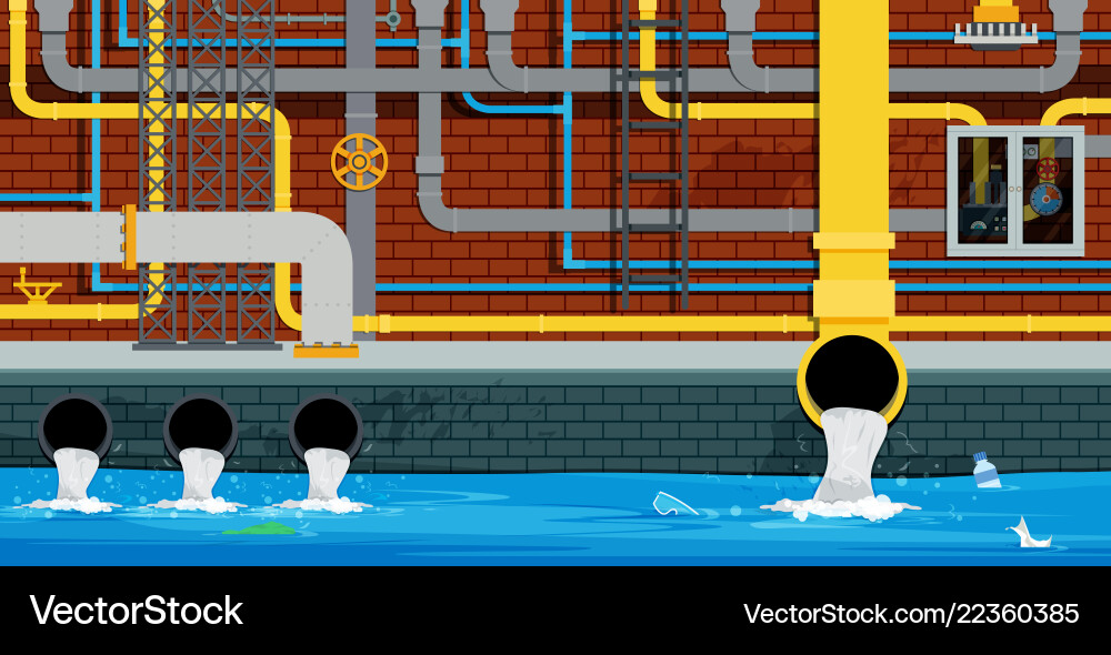 City underground pipe Royalty Free Vector Image