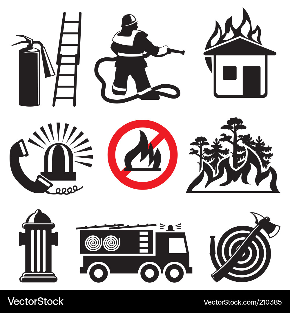 Fire safety Royalty Free Vector Image - VectorStock