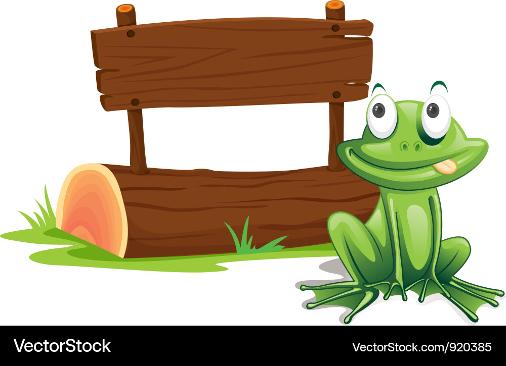 Frog sign Royalty Free Vector Image - VectorStock